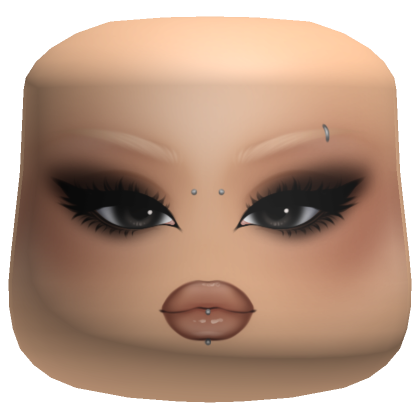 Pierced Goth Makeup Cheeks Head Light Skin Tone | Roblox Item - Rolimon's