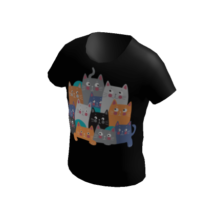 On Sale - Cute Group of Cats T-Shirt | Roblox Item - Rolimon's