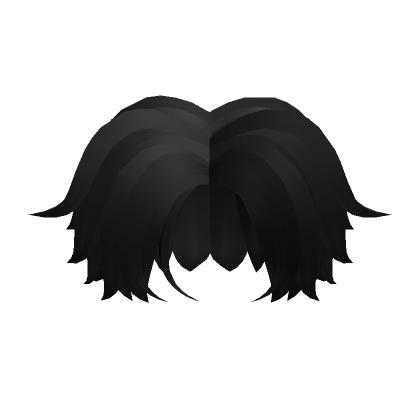 Middle Part Boy Hair Anime Emo in Black | Roblox Item - Rolimon's