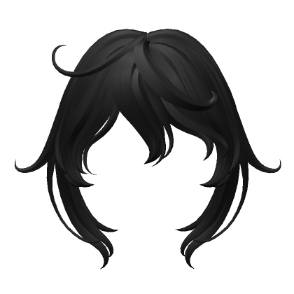 Wavy Bangs(Black) | Roblox Item - Rolimon's