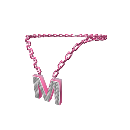 Pink Letter "M" Chain - R6, 2.0-3.0 male Initial | Roblox Item - Rolimon's
