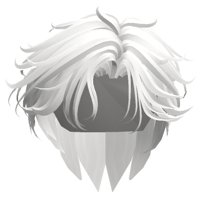 Messy Middle Part Hair in White | Roblox Item - Rolimon's