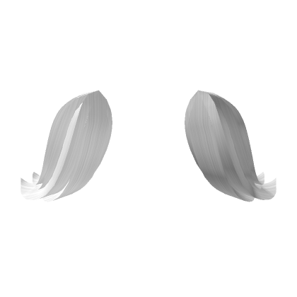 Lowered Hair Ear Tufts (White) | Roblox Item - Rolimon's