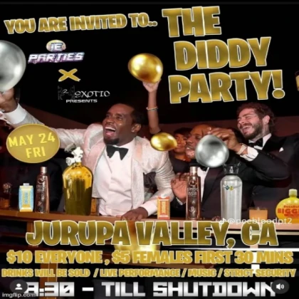The diddy party poster