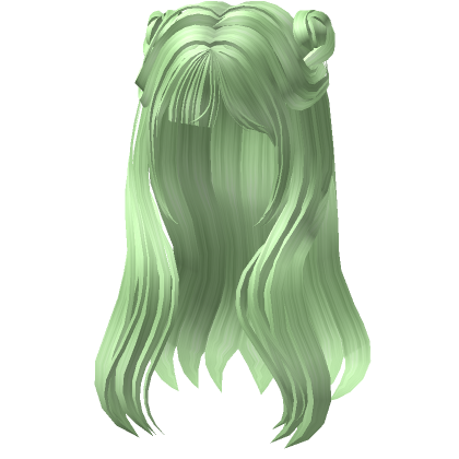 Cabello Anime Verde Largo - Roblox