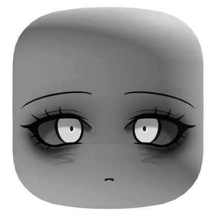 Cute Ghost Zombie Face With Glowing Eyes - Grey | Roblox Item - Rolimon's