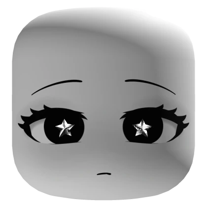 Cute Face w/ Blinking Stars in Black Eyes - White | Roblox Item - Rolimon's