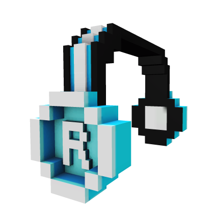 Blue 8-Bit Headphones - Roblox
