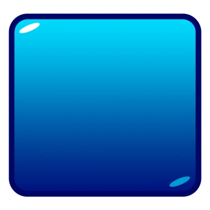 Block Button Blue UI