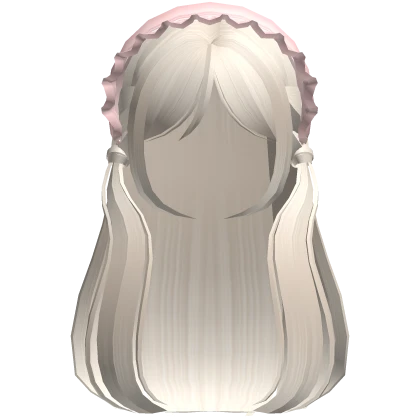 light blonde cute preppy ruffled visor hair | Roblox Item - Rolimon's