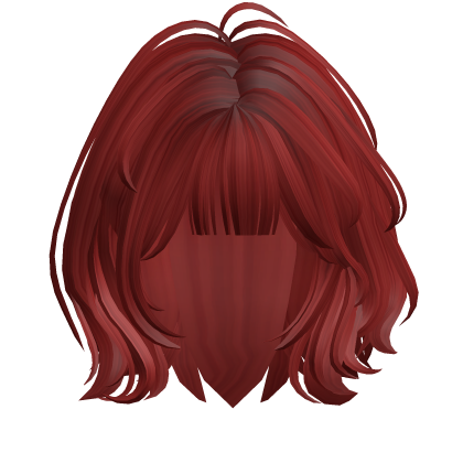 Cheveux de Grunge Bob en couches (rouge) - Roblox