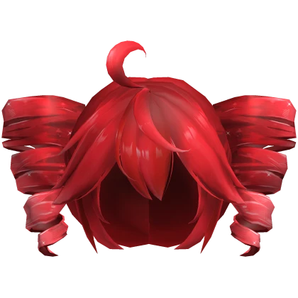 Teto Drills Twintails Hair Anime - Rojo Bajo - Roblox