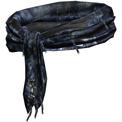 Blue Halftone Distressed Forward Chrome Head Wrap | Roblox Item - Rolimon's