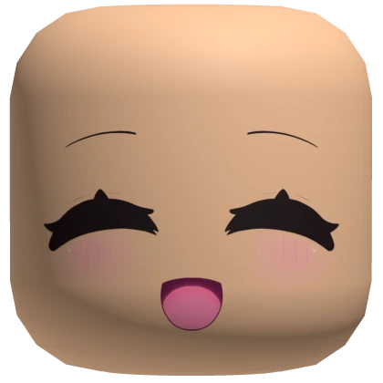 💖 Cute Blush Smile Kawaii Face Mask (Beige) | Roblox Item - Rolimon's