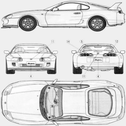 Toyota supra Mk4 blueprint