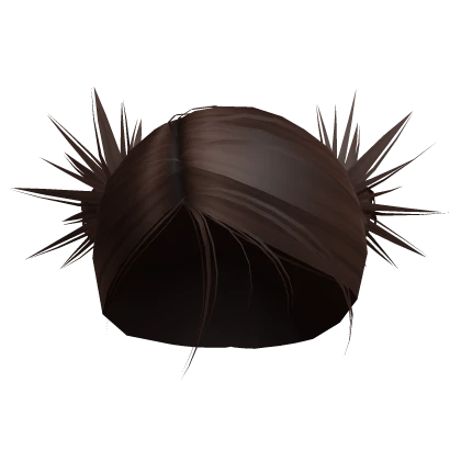 Spikey Y2k Rockstar Model Buns (Dark Brown) | Roblox Item - Rolimon's