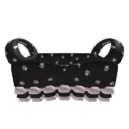 cute ruffle paw top black & pink | Roblox Item - Rolimon's