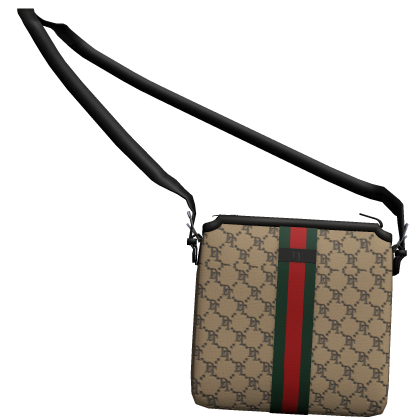 Bolso de mensajero de diseñador DT con rayas beige - Roblox