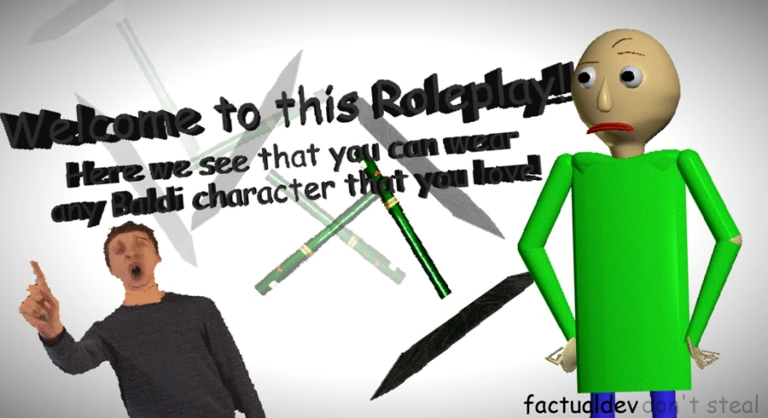 Baldi's Basics in RP and Morphs | Roblox Game - Rolimon's