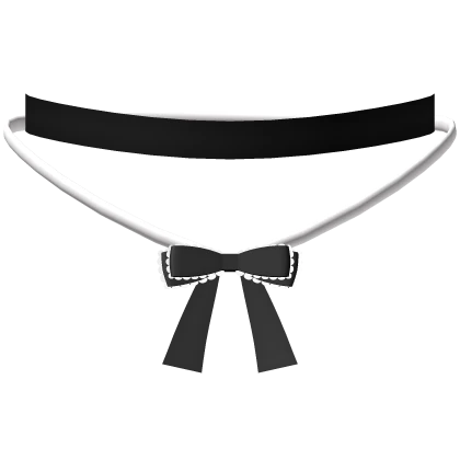 cutesy layered bow necklace in black ꒱ | Roblox Item - Rolimon's