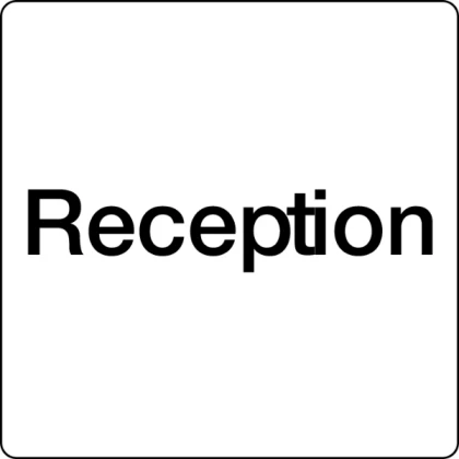 reception sign