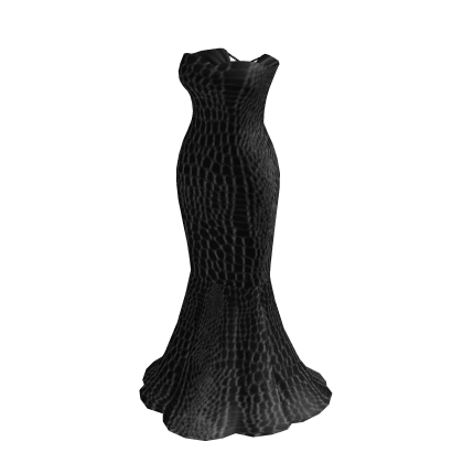 Baju prom korset ikan duyung (ular hitam) - Roblox