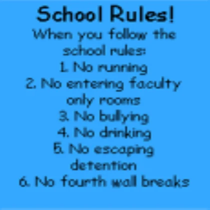 Baldi's Basics Rules Poster