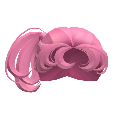 Hot Pink Side Ponytail w/ Curly Bangs | Roblox Item - Rolimon's