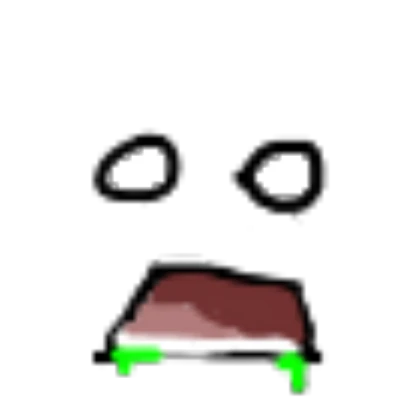 Drooling zombie face