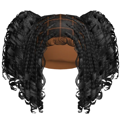 Black Boho Braid Pigtails | Roblox Item - Rolimon's