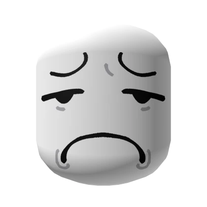 Sad Tired Annoyed Goober Face [White] | Roblox Item - Rolimon's