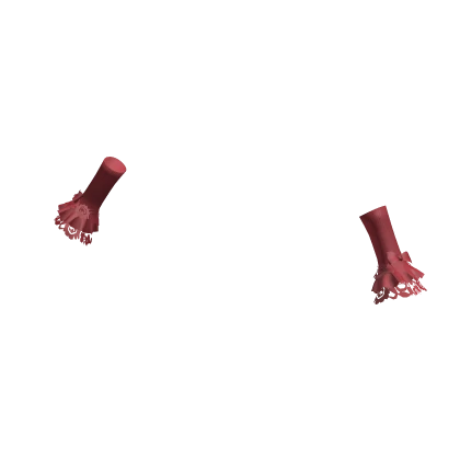 Knitted red lace ruffled arm warmers bow cuffs | Roblox Item - Rolimon's
