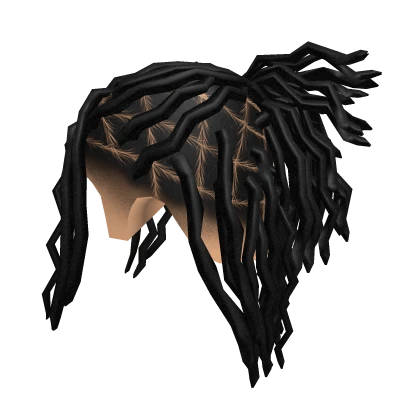 Mediados de Locs Ondulados 1/2 [Negro] - Roblox