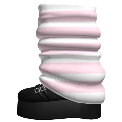 white & black platform shoe… - Left Shoe Accessory | Roblox Item ...