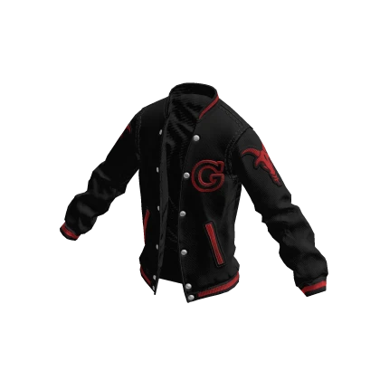 College Jacket | Black Red | Roblox Item - Rolimon's