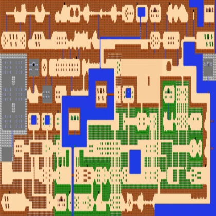 The Legend of Zelda (NES) - Overworld Map
