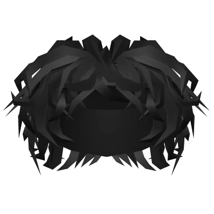Curly Black Fluffy Hair | Roblox Item - Rolimon's