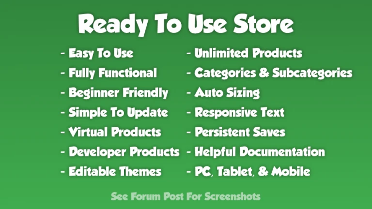 Store UI Pack - Store UI and Framework