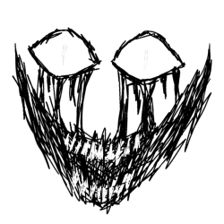 scary scribble face