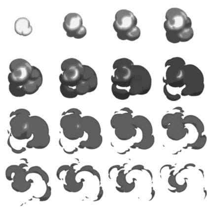 Grey Dust Explode Flipbook