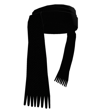 cozy winter black wool scarf - Roblox