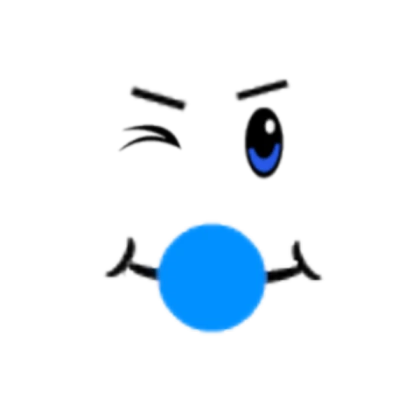 Blue Wistful Wink + Blue Bubble Trouble Face