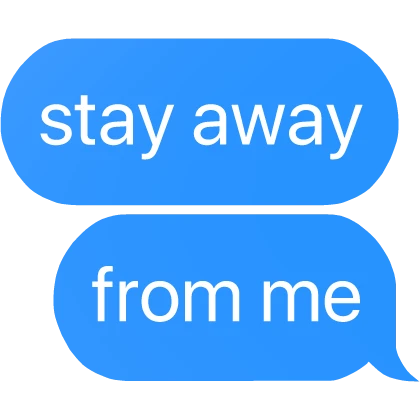 stay away from me text | Roblox Item - Rolimon's