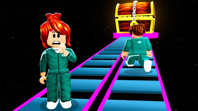 Glasbrücke für VIP! Squid Game Obby - Roblox