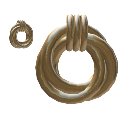 Golden Chic Loop Earrings - Roblox
