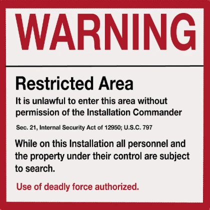 Deadly Force Sign
