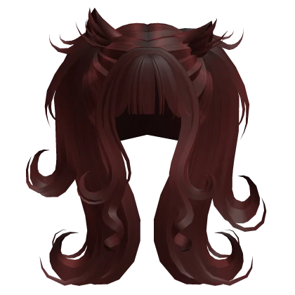 Cute Red Cat Girl Hair | Roblox Item - Rolimon's