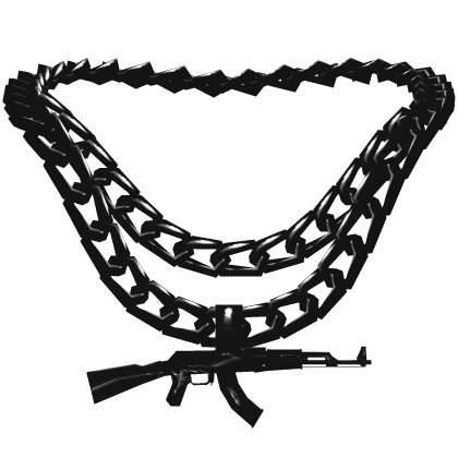 Black AK47 Double Chain Necklace | Roblox Item - Rolimon's