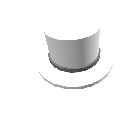 Thin-Brimmed White/Grey Top Hat | Roblox Item - Rolimon's
