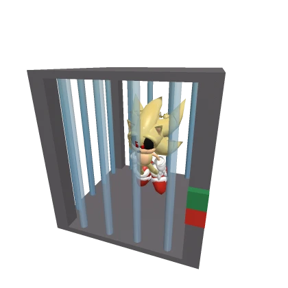 Super SONIC.EXE in a cage